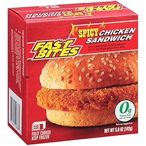 Amazon.com : Fast Bites Spicy Chicken Sandwich, 5 Ounce -- 24 per case ...