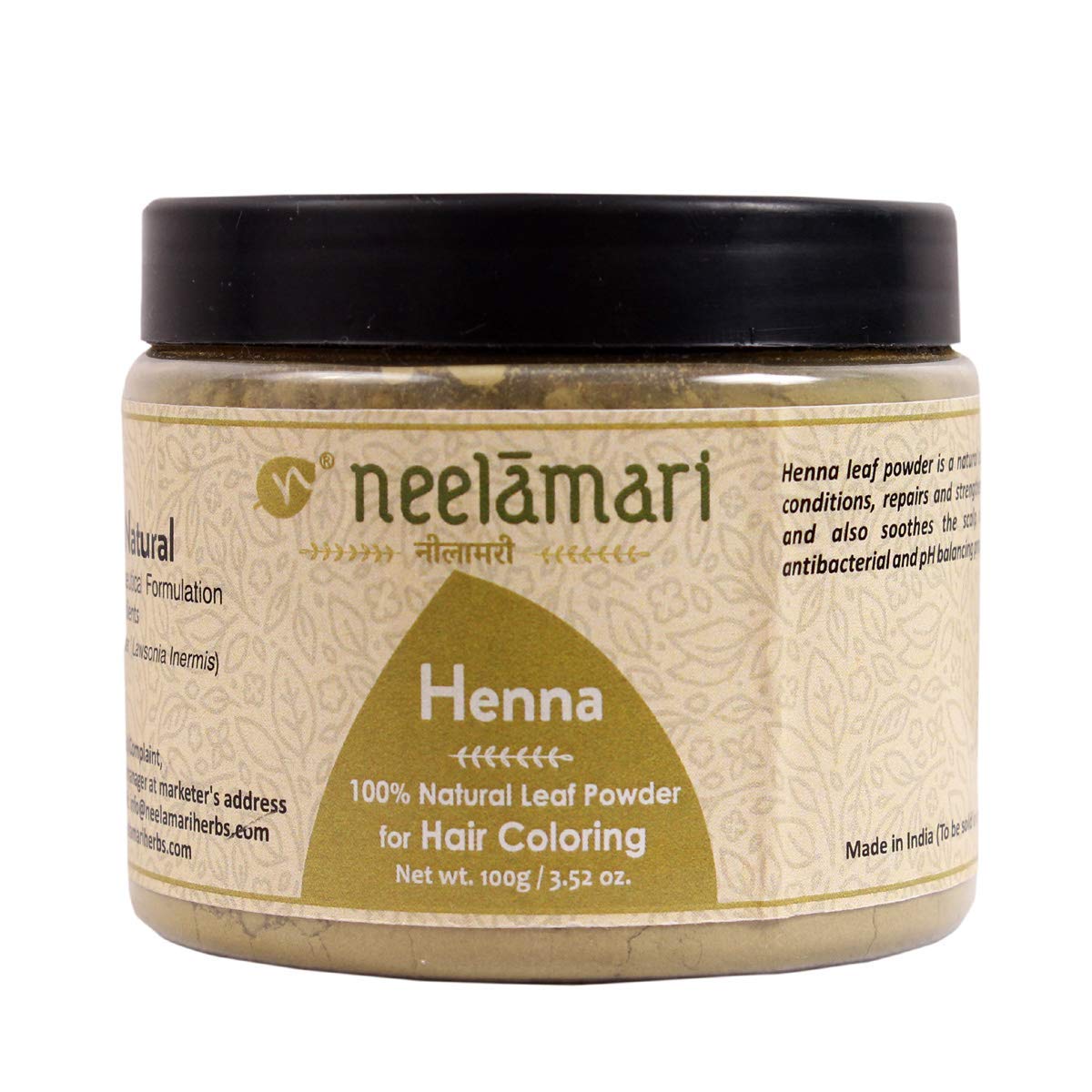 Buy Neelamari Pure Henna Leaf Powder (100g) Online at Low Prices in ...