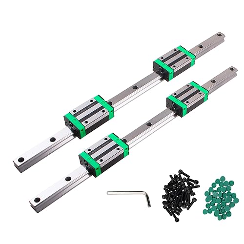 ANWOKIT Linear Guide Rail kit 2Pcs HGR20-500mm Linear Slide Rails with ...