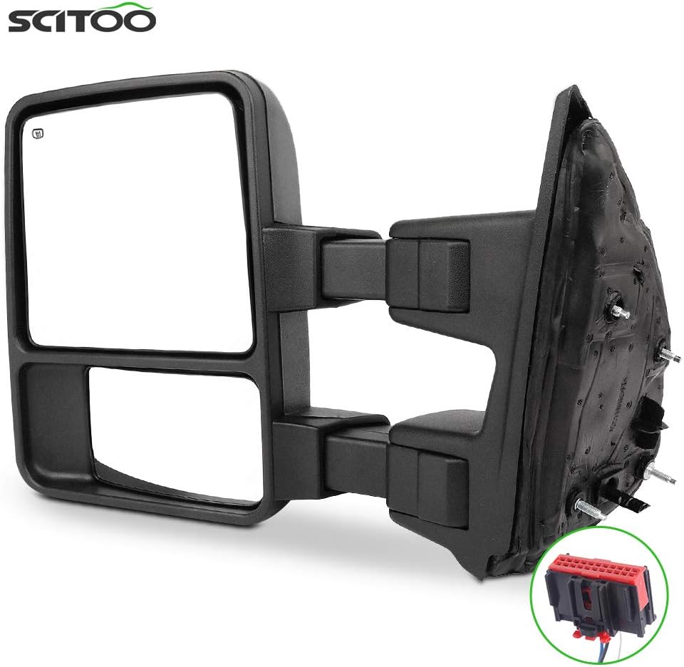 Amazon.com: SCITOO Driver Side Mirror Black Manual Led Smoke Signal ...