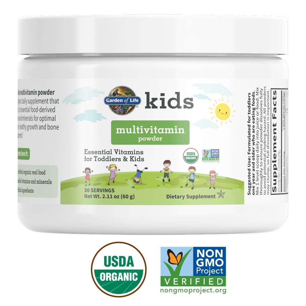 Garden of Life Kids Multivitamin Powder, Daily Vitamins and Minerals ...