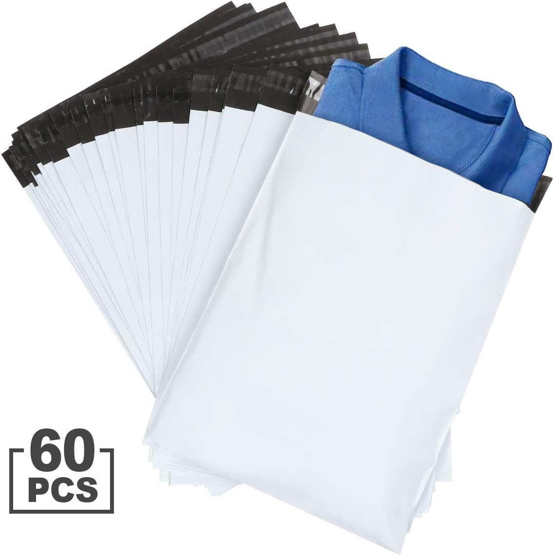 ilauke 60pcs Sacs d'expédition Plastique Sac de Courrier Pochettes ...