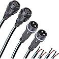 Amazon.com: YETOR Waterproof Connectors 2 Wire,12AWG Male Female Plug LED Connector with 2Pin ...