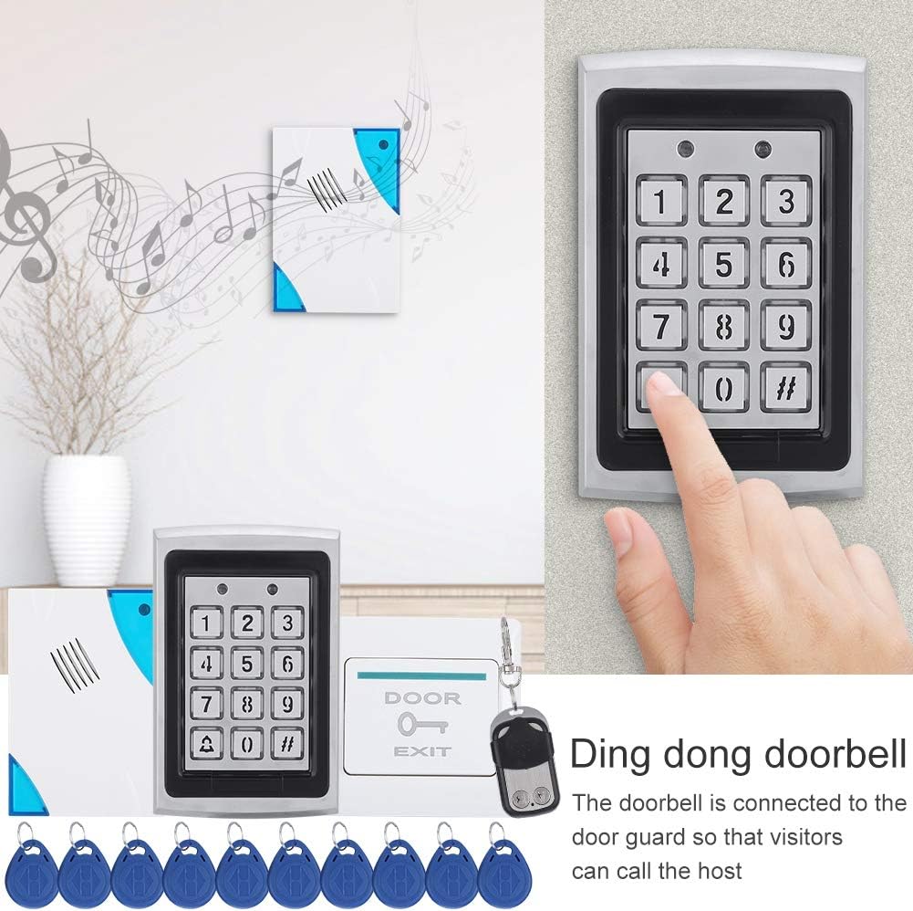 RFID Door Access Control System Kit, 125KHz EM-ID Card Password Keypad ...