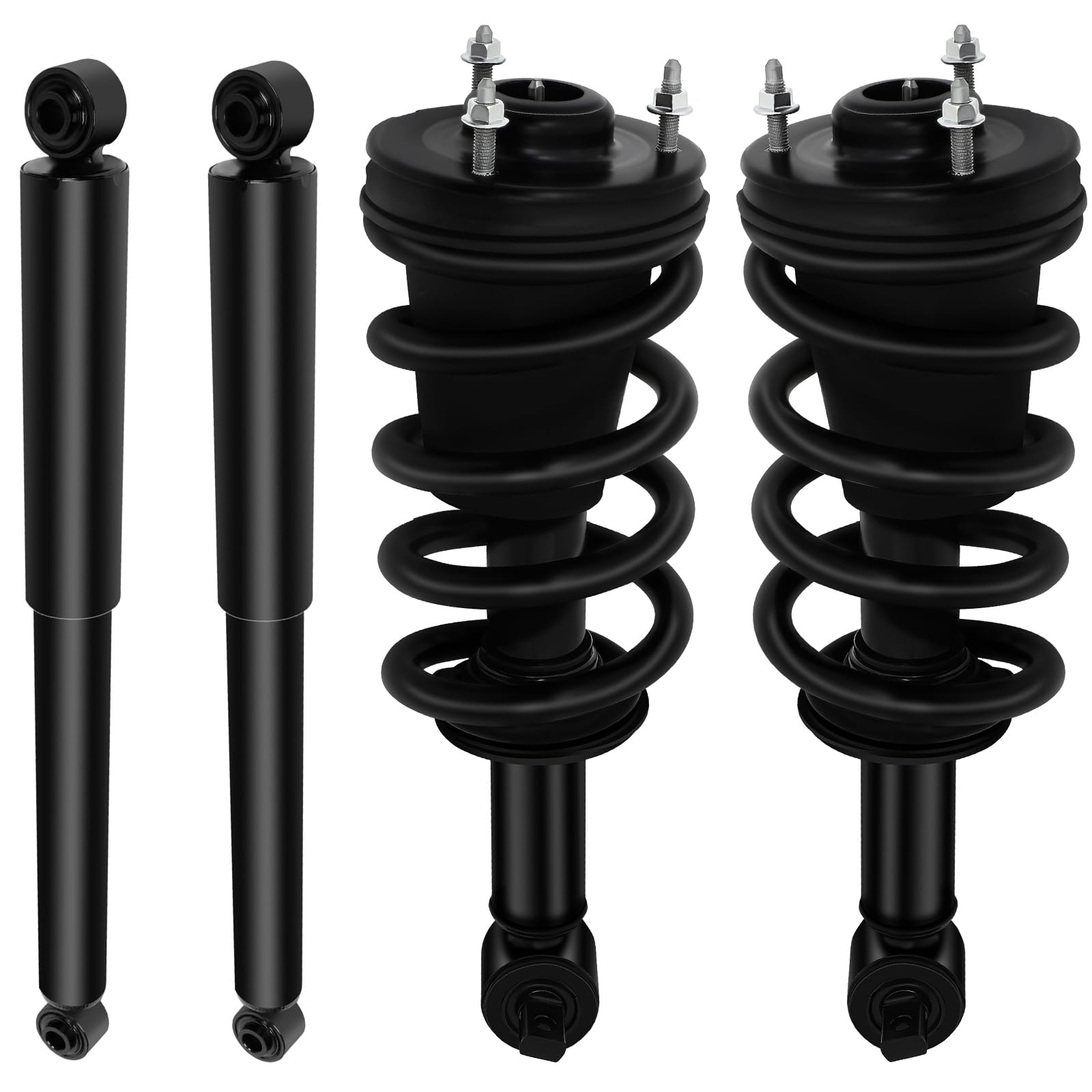GDSMOTU 4Pcs Front & Rear Complete Struts & Coil Spring Assembly ...