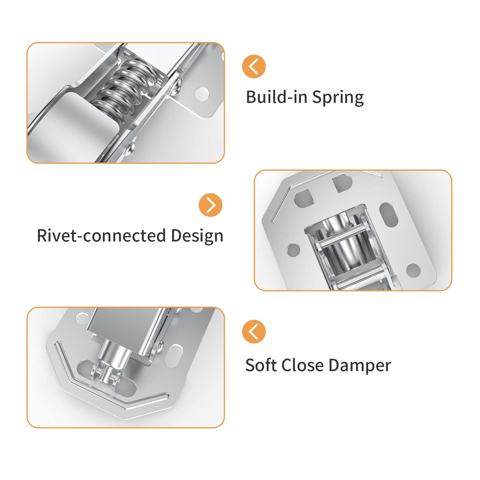 Mua 10 Pack 90 Degree Soft Close Surface Mount Spring Hinges, Easy ...
