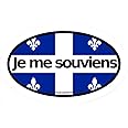 Amazon.com - Quebec in French Canada Flag Car Bumper Sticker Decal Oval