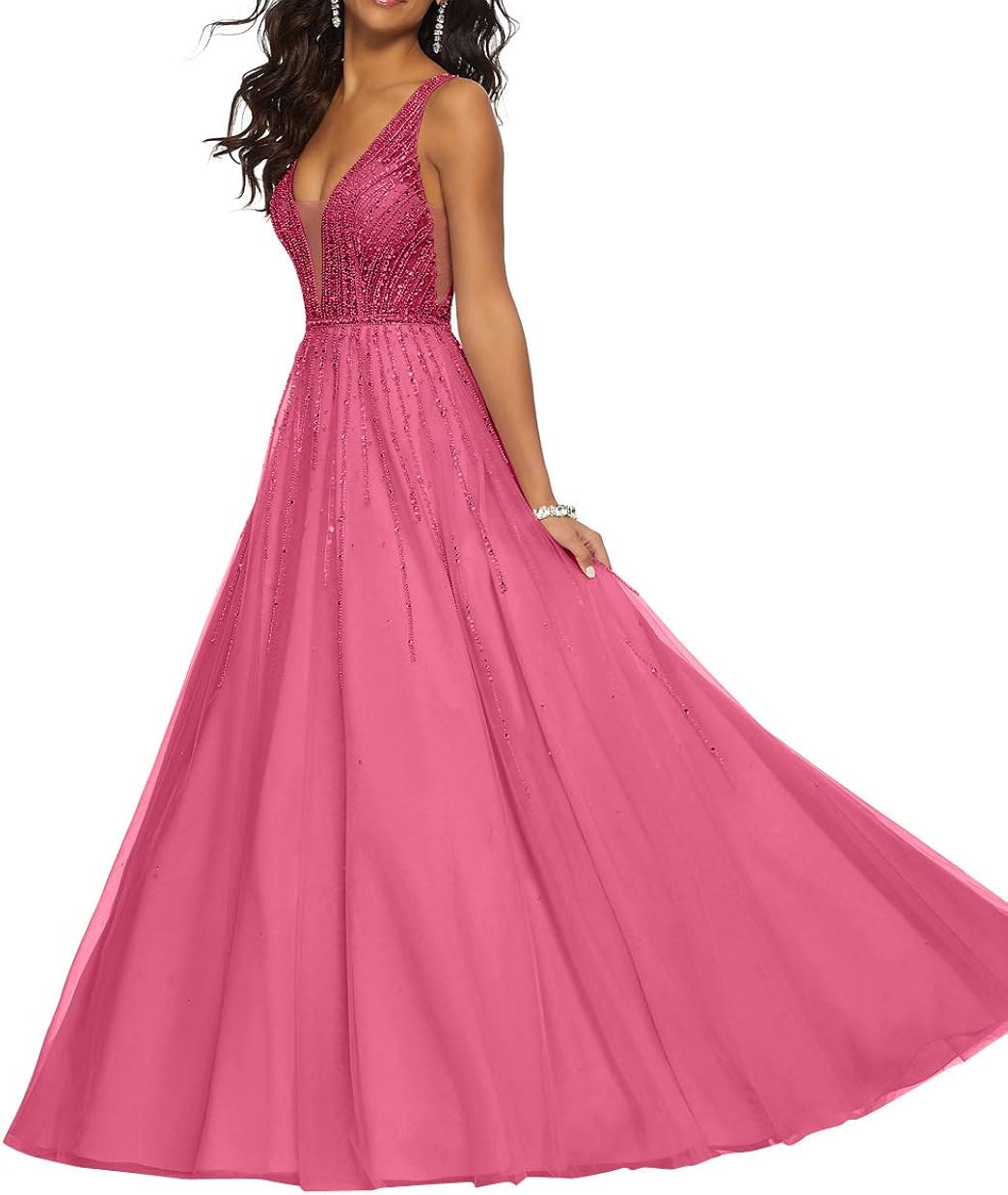 Royaldress neu schicke rosa Glitzer Ballkleider Brautkleider ...