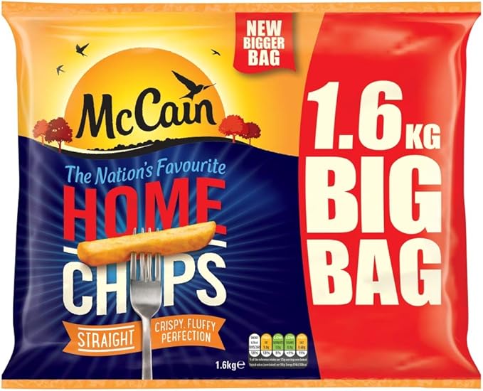 McCain Home Chips Straight Cut, 1.6 kg (Frozen): Amazon.co.uk: Grocery