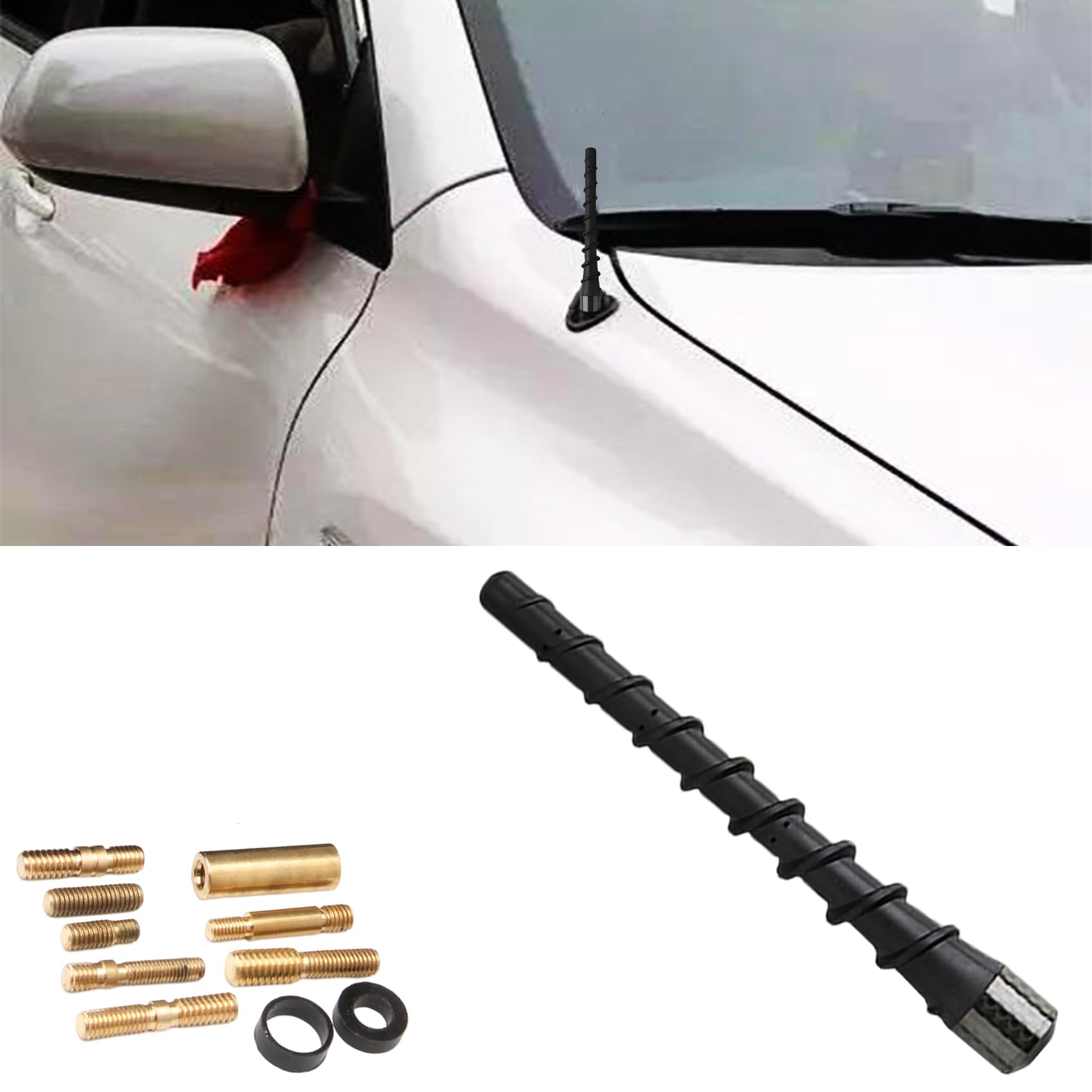 Mua Black Spiral Antenna, Car Antenna Replacement, Universal 7.7inch AM ...