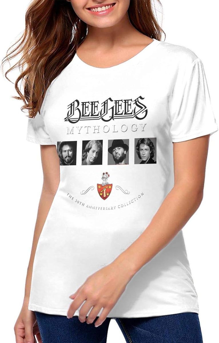 QIYYQI Bee Gees Mythology Womens T Shirt Women's Tops White: Amazon.ca ...