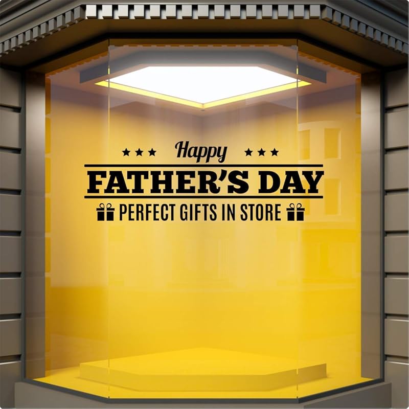 Happy Father's Day Shop Window Sticker Retail Sign Store Front Display ...