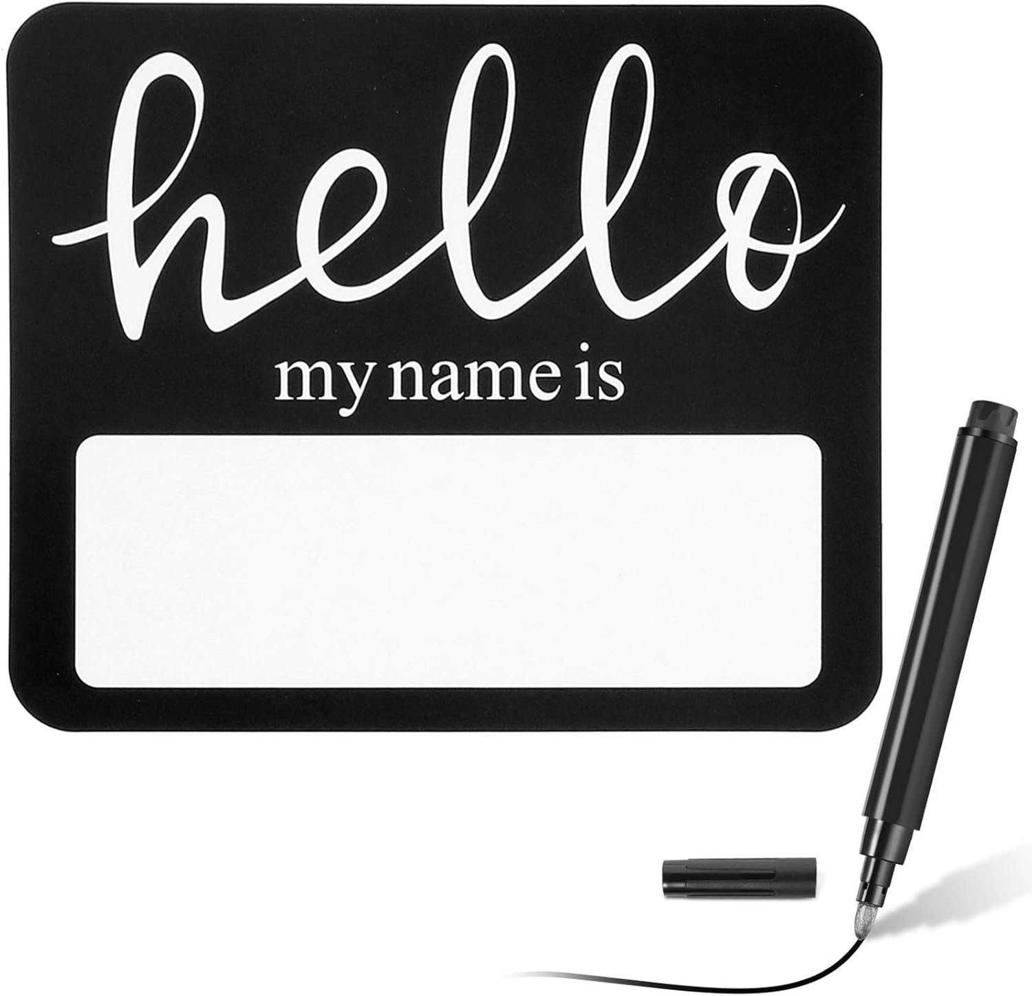 120 Pieces Hello Name Tags with Black Marker Pen, Hello My Name is ...