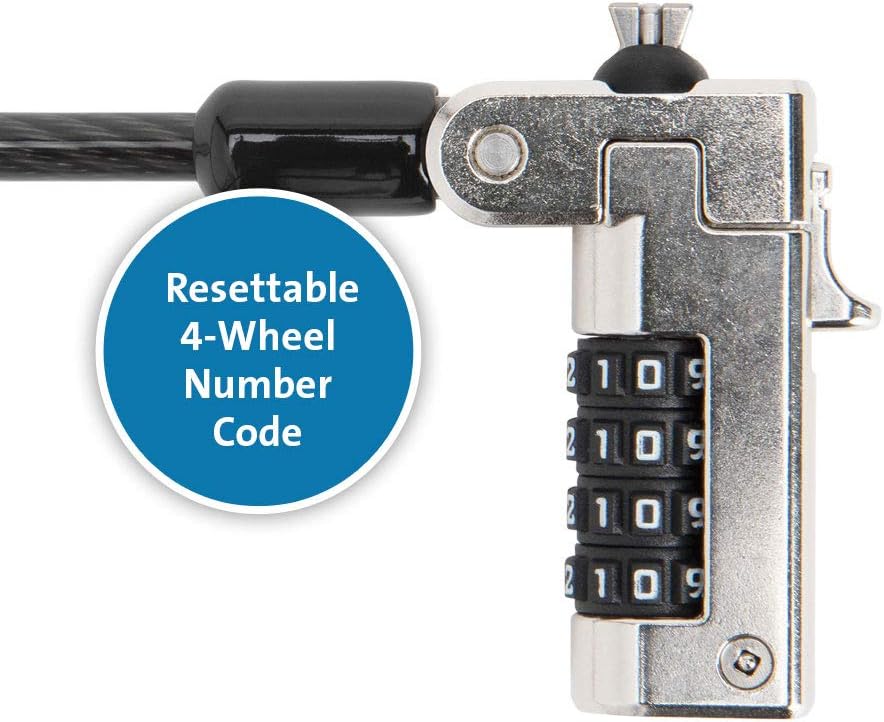 Kensington N17 Combination Laptop Lock for Wedge Shaped Lock Slots with ...