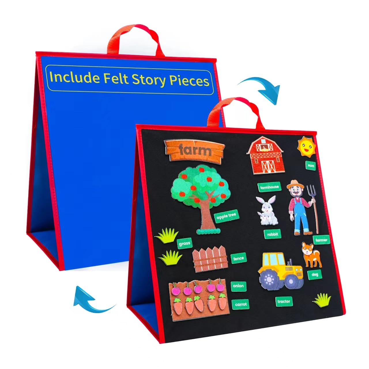 Mua Twohomc Foldable Felt Board for Toddlers, Flannel Board Stories for ...