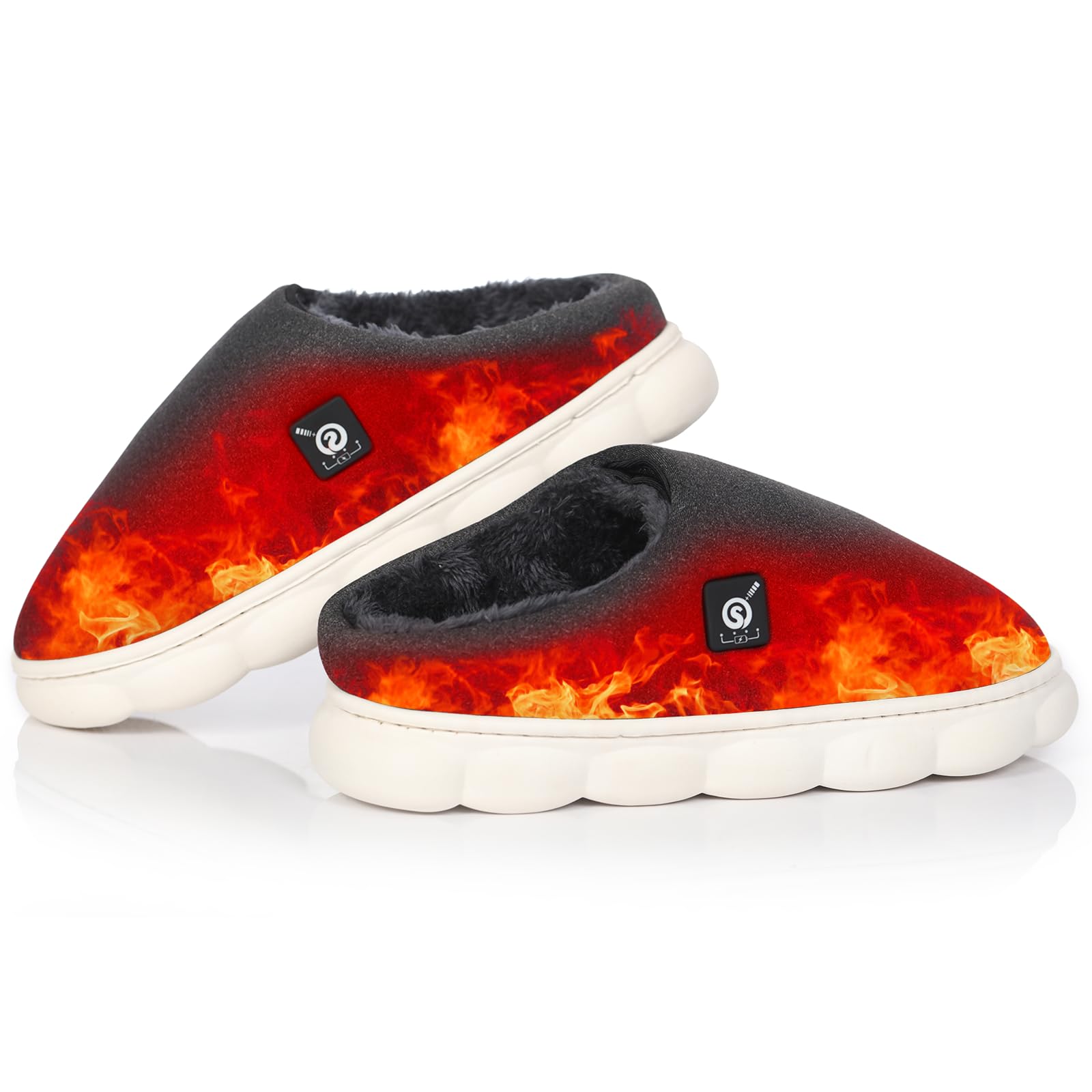 SAVIOR HEAT Heated Slippers for Men and Women Rechargeable Heated Foot ...