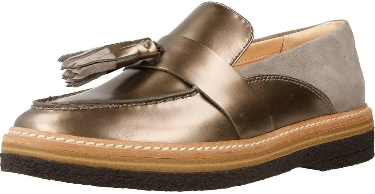Clarks Mocassin Damen, Farbe Silber, Marke, Modell Mocassin Damen Zante ...