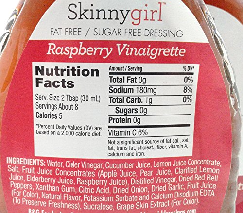raspberry vinaigrette nutrition label