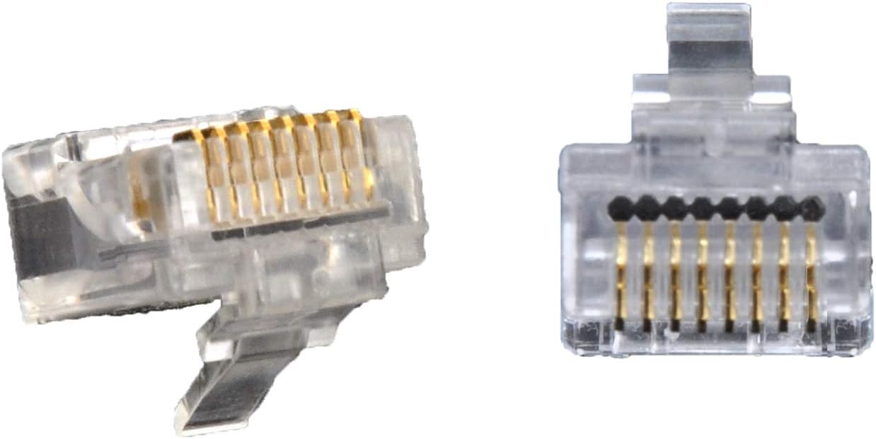 RJ45 8P8C Platinum Connector – End Pass Through ethernet one-Piece High ...