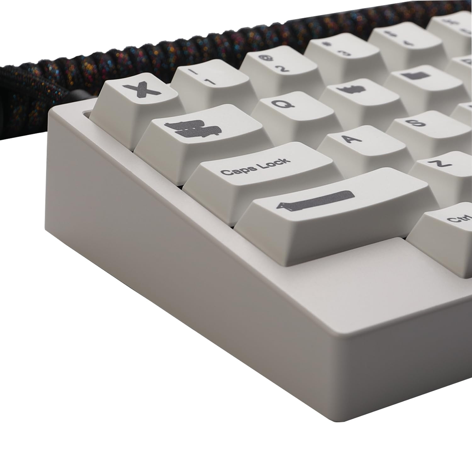 Mua auguri Redacted Keycaps PBT Black on White Keycaps for Keyboard 60% ...