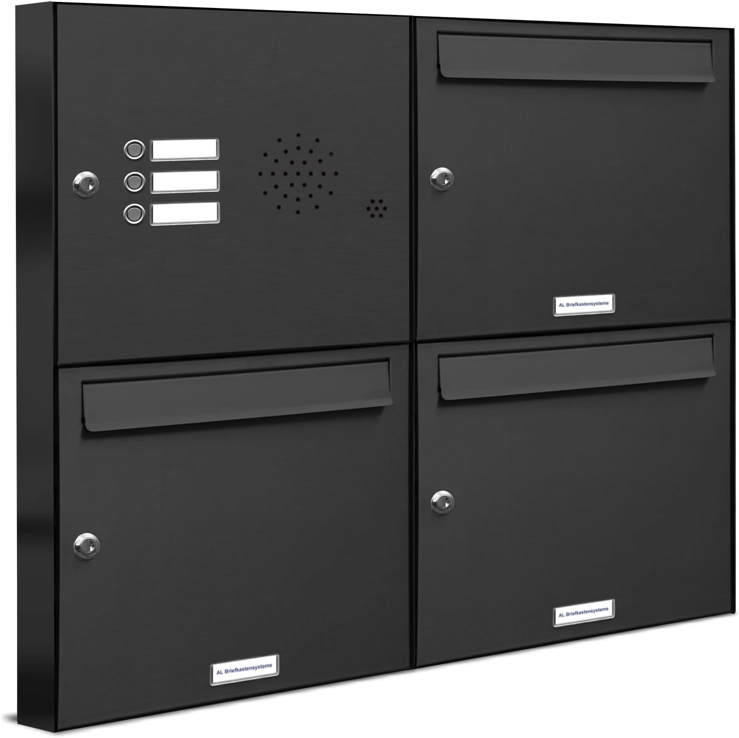 AL Briefkastensysteme 3er Briefkasten in Anthrazitgrau RAL 7016 mit ...