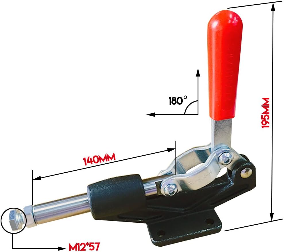 NUZAMAS Plunger Stroke Metal Push Pull Toggle Clamps Straight-Line ...