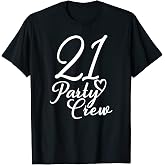 Amazon.com: 21 Party Crew, Matching, Group Women 21st Birthday Tank Top ...