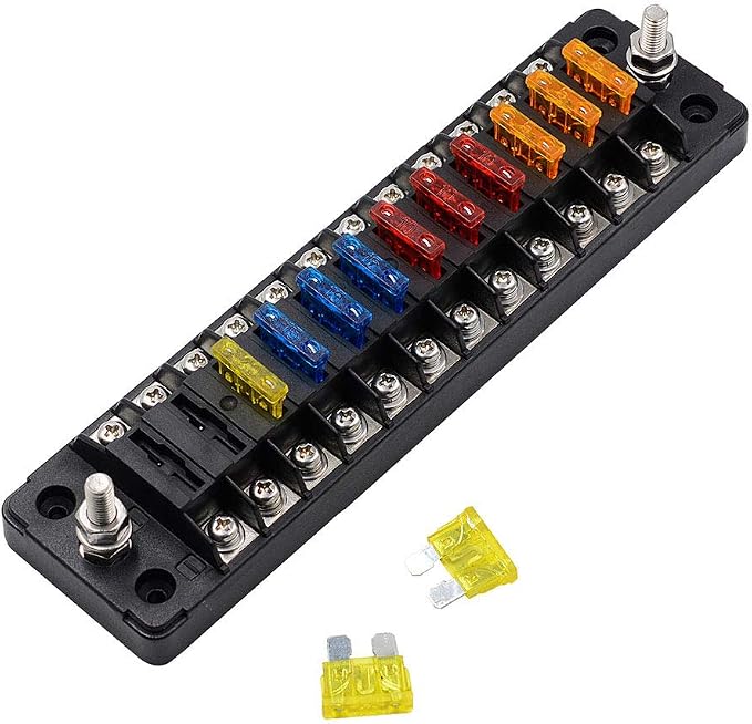 WYYHAA 12-Way Scatola Porta Fusibile, Fuse Box Car ATO/ATC Blocco ...