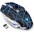 Amazon.com: TENMOS T12 Wireless Gaming Mouse Rechargeable, 2.4G Silent ...