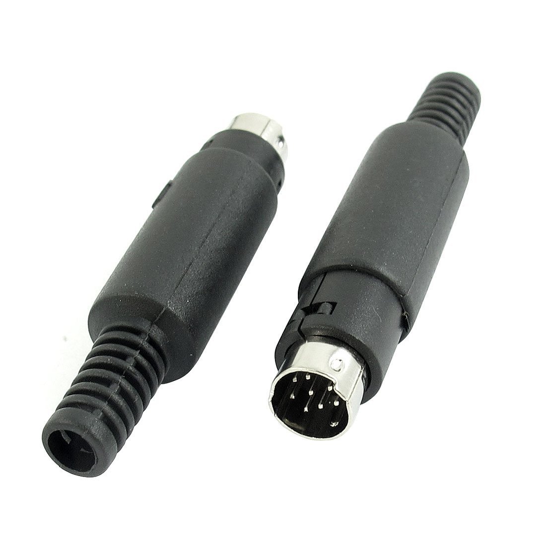 Mua 2Pcs Plastic Coated Mini DIN 8 Pin Male Socket Straight Audio Video ...