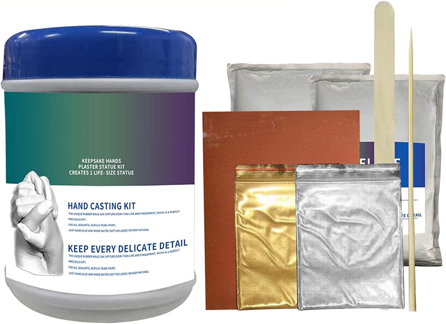 Mua Memory Hands Kit for Lovers, Memorial Handprint Kit, Plaster Hands ...