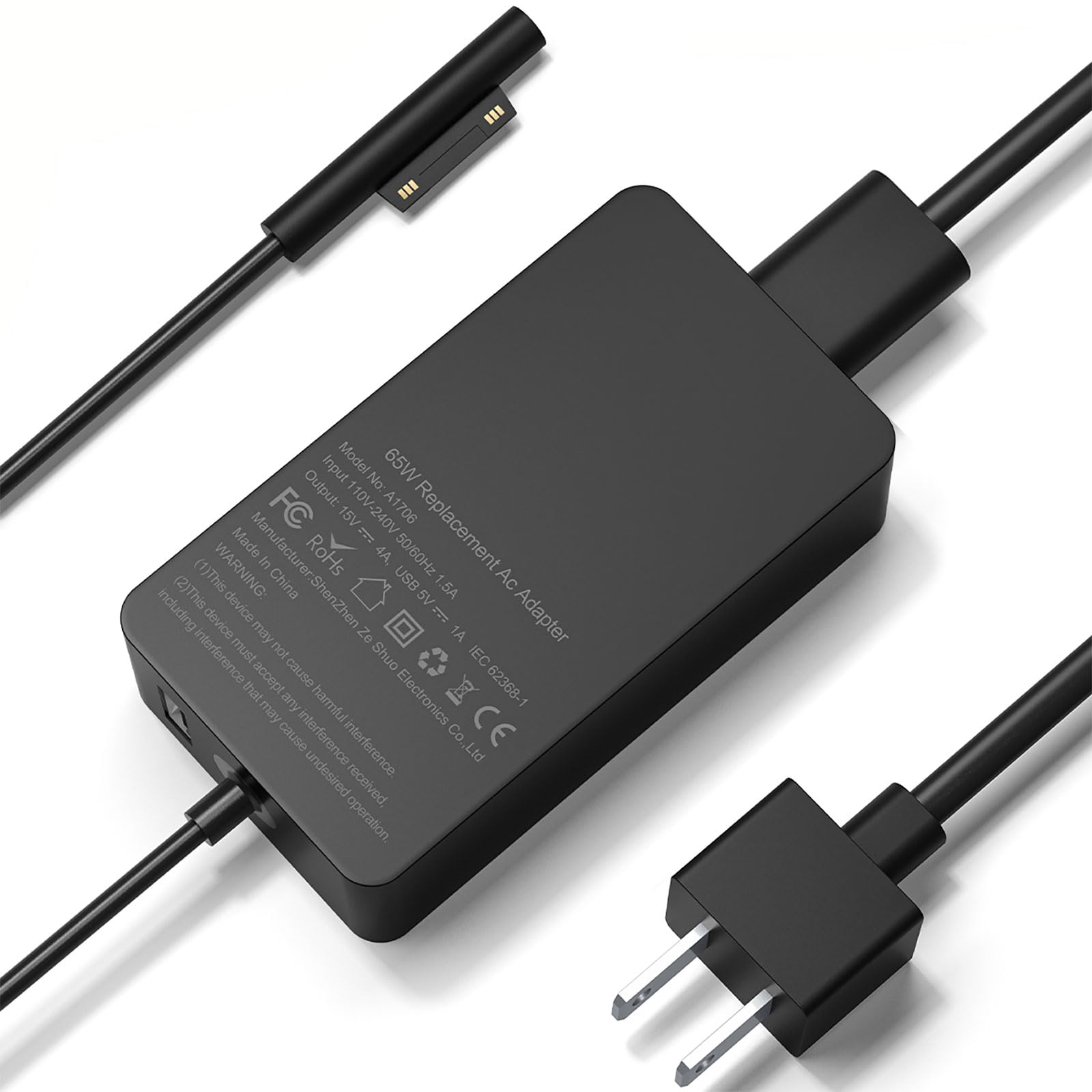 Surface Pro Laptop Charger 65W Power Adapter for Microsoft Surface Pro ...