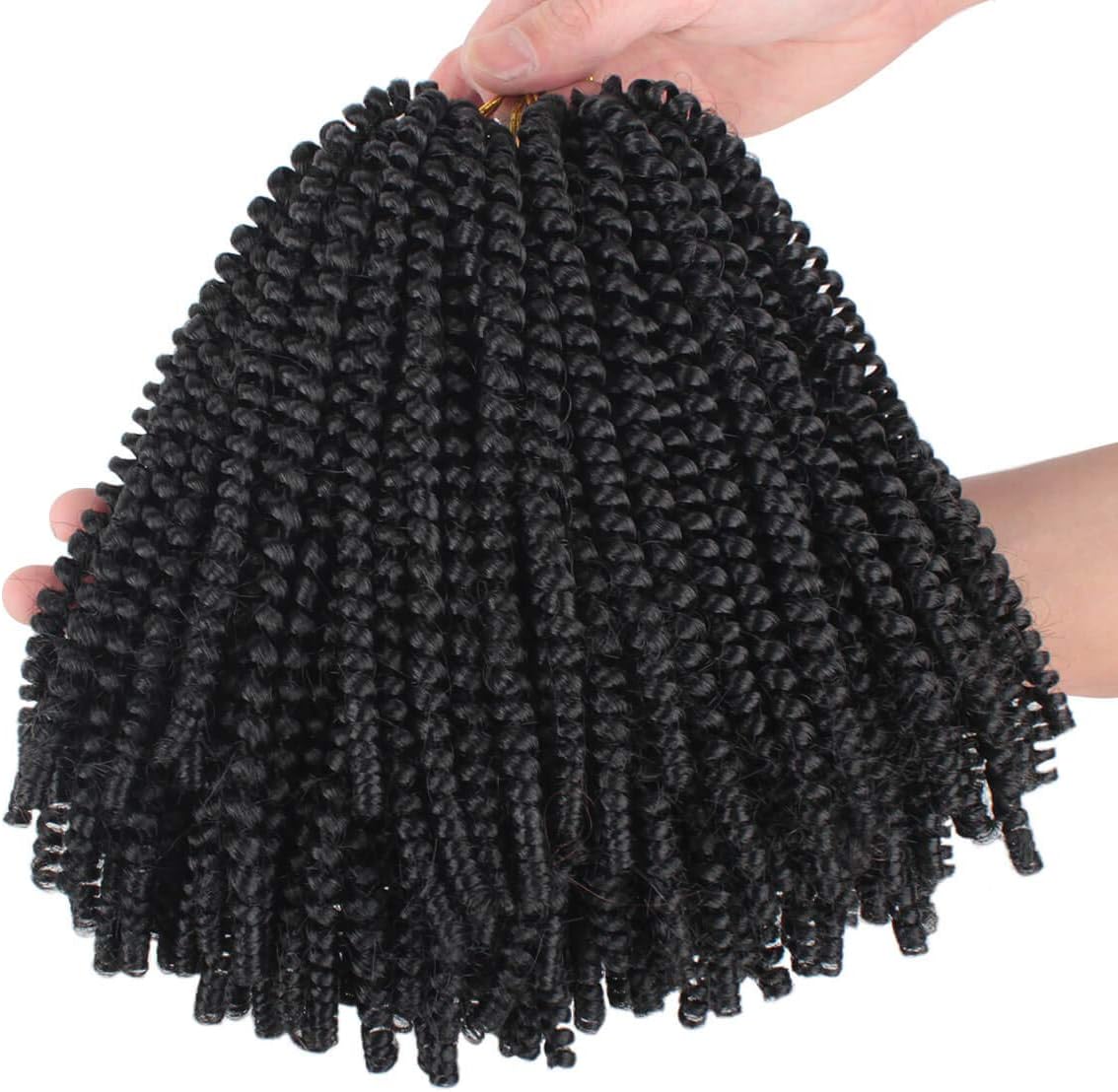 Xtrend 8 Inch 6Packs/lot Black Spring Twist Hair Afro Crochet Braids ...
