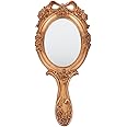 Amazon.com: VILLCASE Small Handheld Mirror Vintage, Gold Vanity Hand ...
