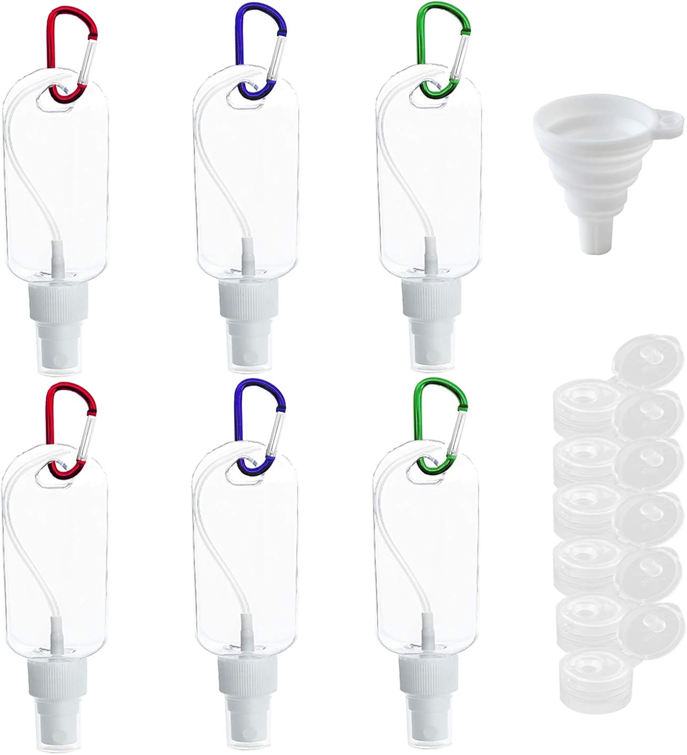 Travel Bottle Keychain1.7oz Plastic Keychain Bottles, Fine Mist Spray ...