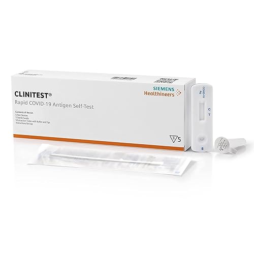 CLINITEST Rapid COVID-19 Antigen Self-Test, 1 Pack, 5 Tests Total, Test ...
