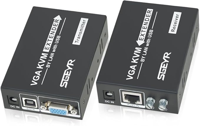SGEYR VGA KVM Extender 200M VGA USB KVM Splitter: Amazon.co.uk: Electronics