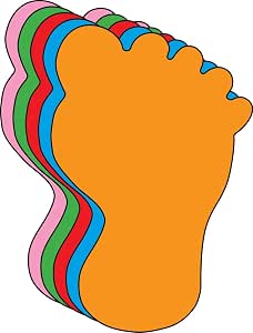 Amazon.com: Foot Large Assorted Color Creative Cut-Outs : Office Products