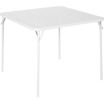 Amazon.com: COSCO 34" Square Textured Wood Grain Resin Top Folding ...