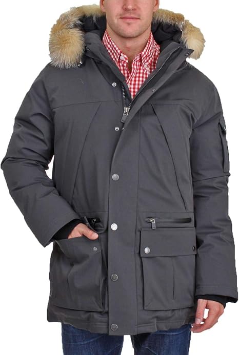 Pajar Men's Benny Mid-Length Parka, Charcoal, Large: Amazon.ca ...