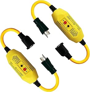 GFCI Inline with 18" Single Outlet Cord | 2 Pack - - Amazon.com