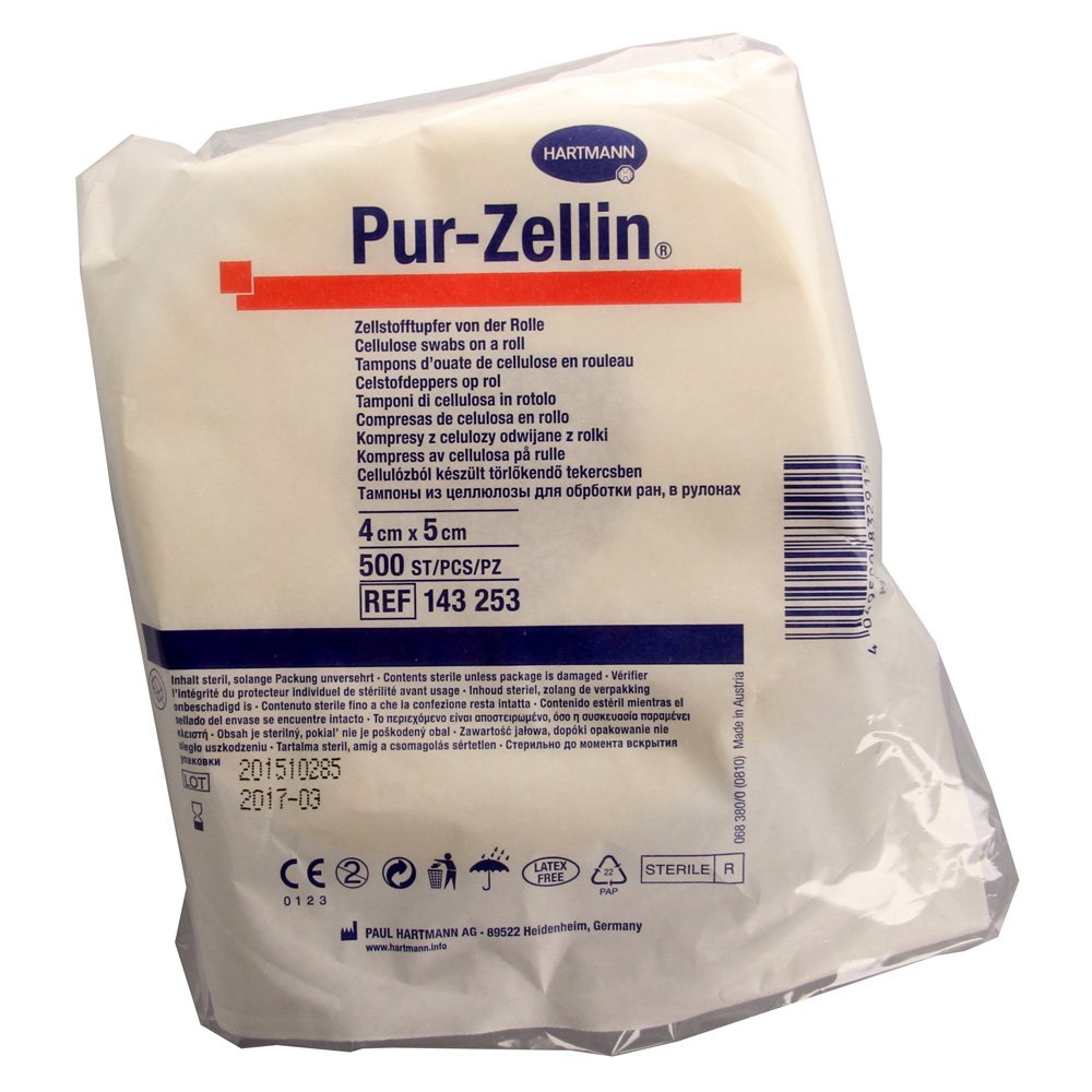 Pur Zellin 4 x 5 cm Sterile Roll of 500 Pieces: Amazon.co.uk: Business ...