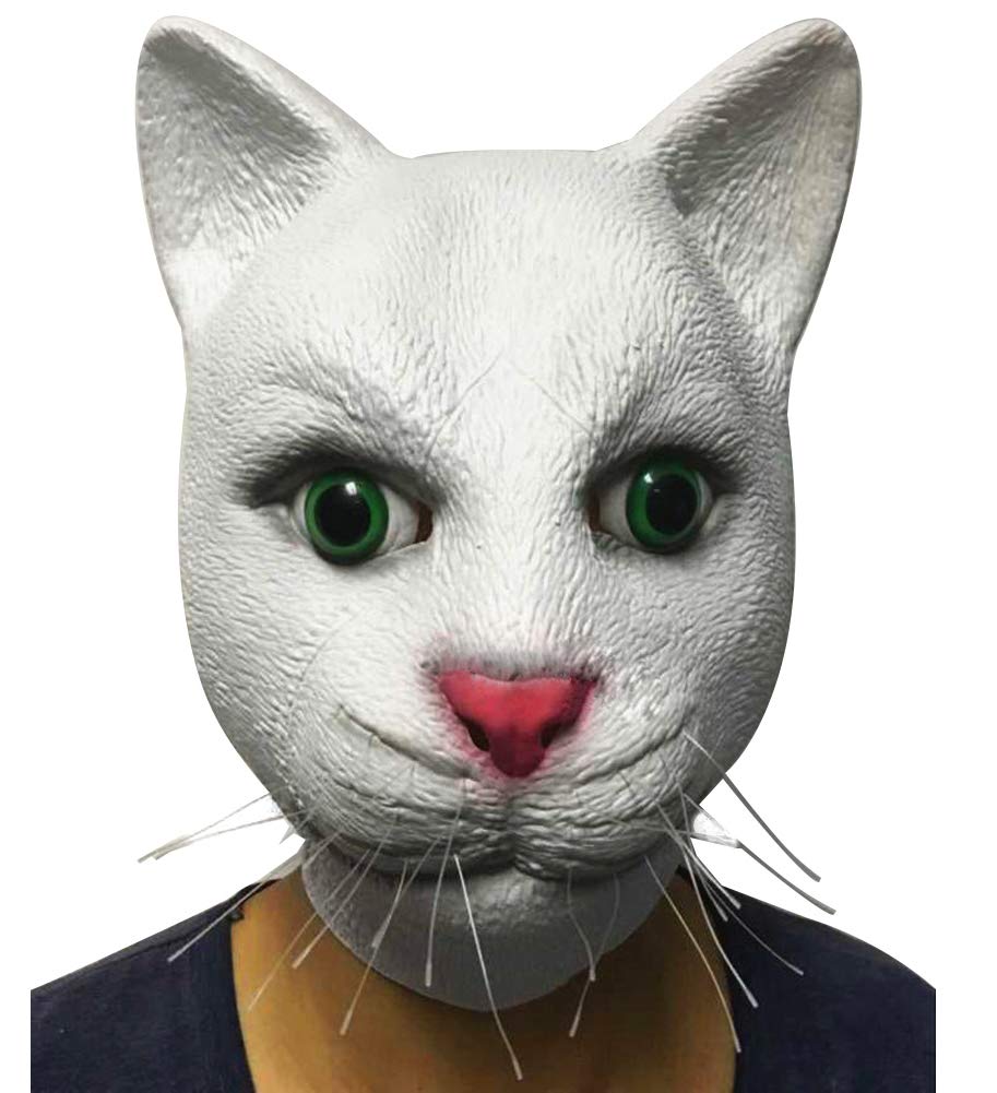 Mua 2016 White Cat Head Mask Halloween Party Props Upgraded Version ...