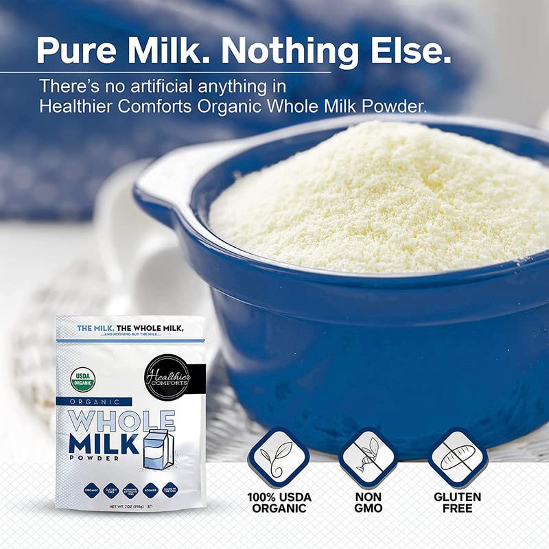 Healthier Comforts Organic Whole Milk Powder | Certified USDA Organic ...