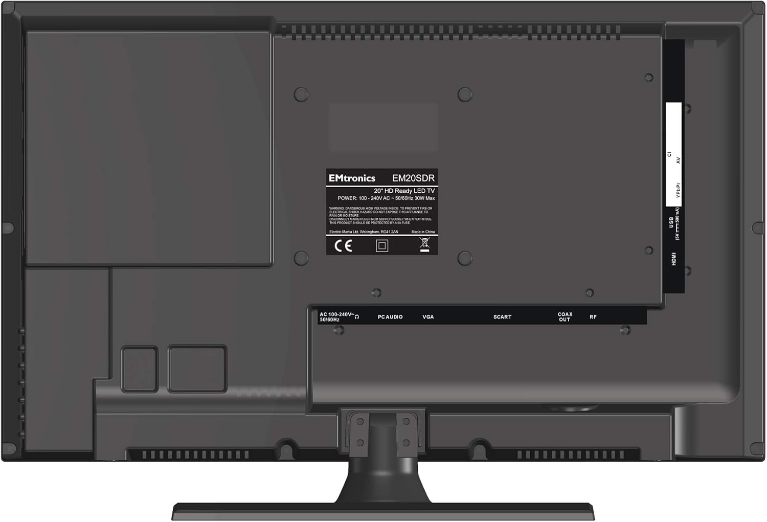 EMtronics 20″ Inch HD Ready LED TV with HDMI, VGA, SCART, USB PVR Media ...