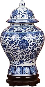 Amazon.com: ufengke Jingdezhen Classic Blue and White Porcelain Floral ...