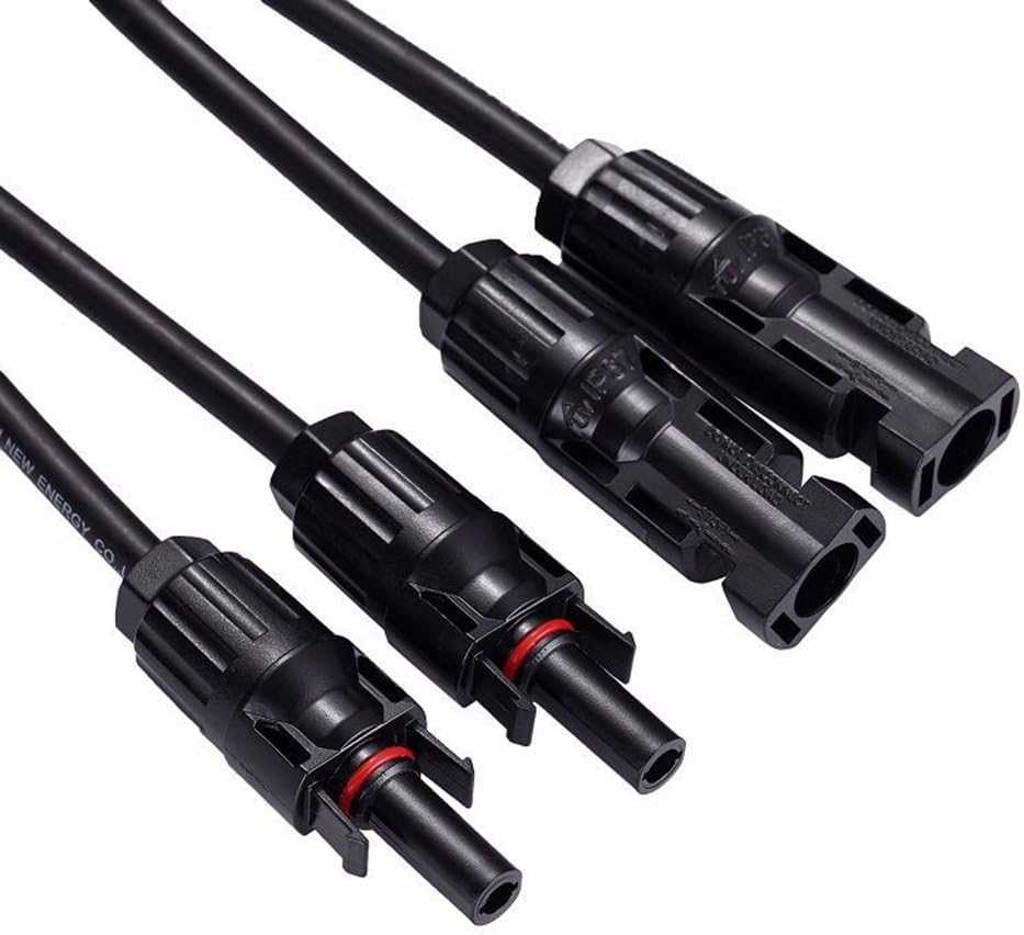 bestonzon 2 Pcs Y Branch MC4 Parallel connector Connector Solar Panel ...