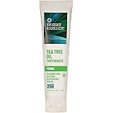 Amazon.com: Desert Essence Tea Tree Oil & Mint Toothpaste, Peppermint ...