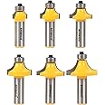 YONICO Roundover Router Bits Set Edge Forming 6 Bit 1/2-Inch Shank ...