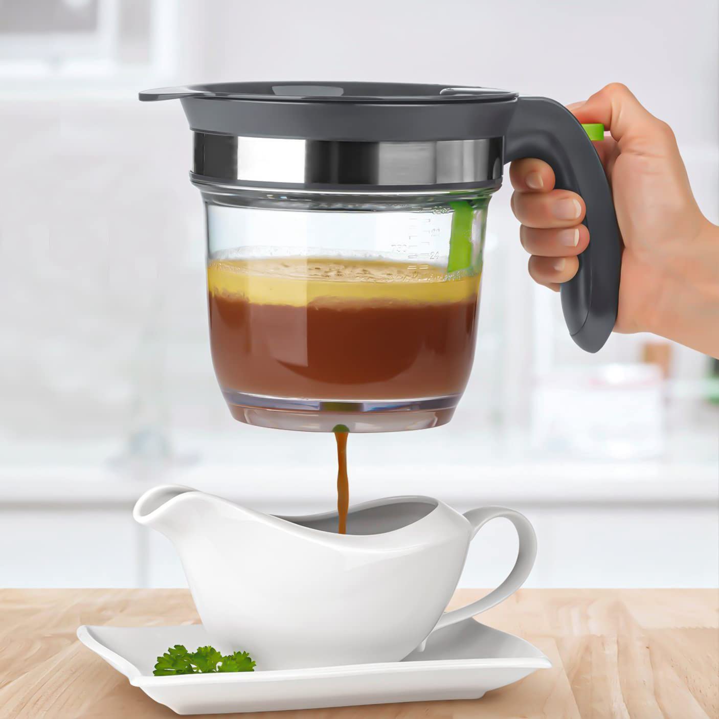 Mua 4 Cups Plastic Fat Separator with Bottom Release, Gravy Grease ...